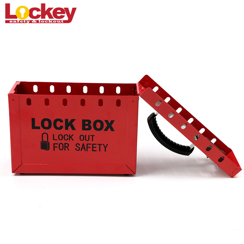 Portable Steel Loto Safety Lock Group Lockout Box Red Color Ong Service ...