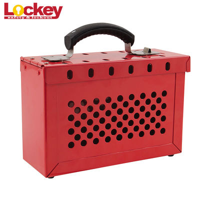Portable Steel Loto Safety Lock Group Lockout Box Red Color Ong Service ...