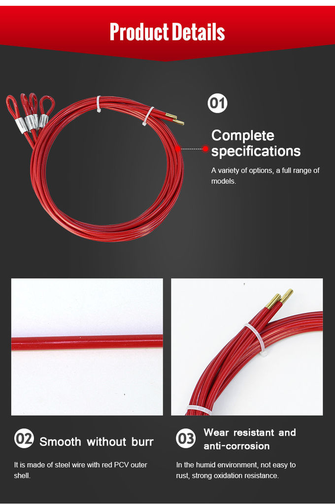 Custom Wire 3.8mm Red Cable Lockout Accessories With Insulation Coated ...