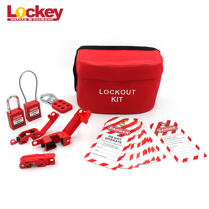 Industrial Electrical Lock Off Kit Safety Lockout Tagout Loto In Red Color