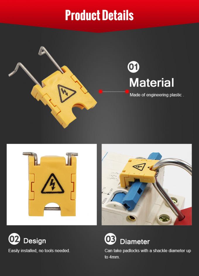 Single Pole 4mm Circuit Breaker Mcb Lockout Device